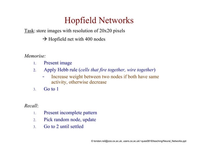 Lecture Artificial Neural Networks And Pattern Recognition Ppt