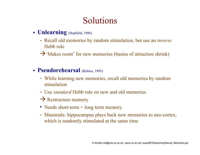 Lecture Artificial Neural Networks And Pattern Recognition Ppt