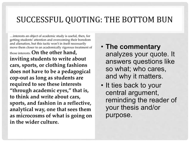 Lecture - The Art of Quoting | PPT