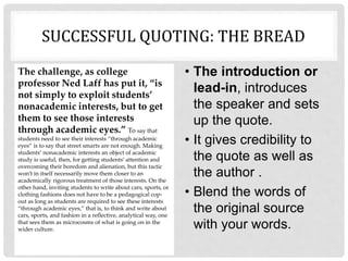 Lecture - The Art of Quoting | PPT