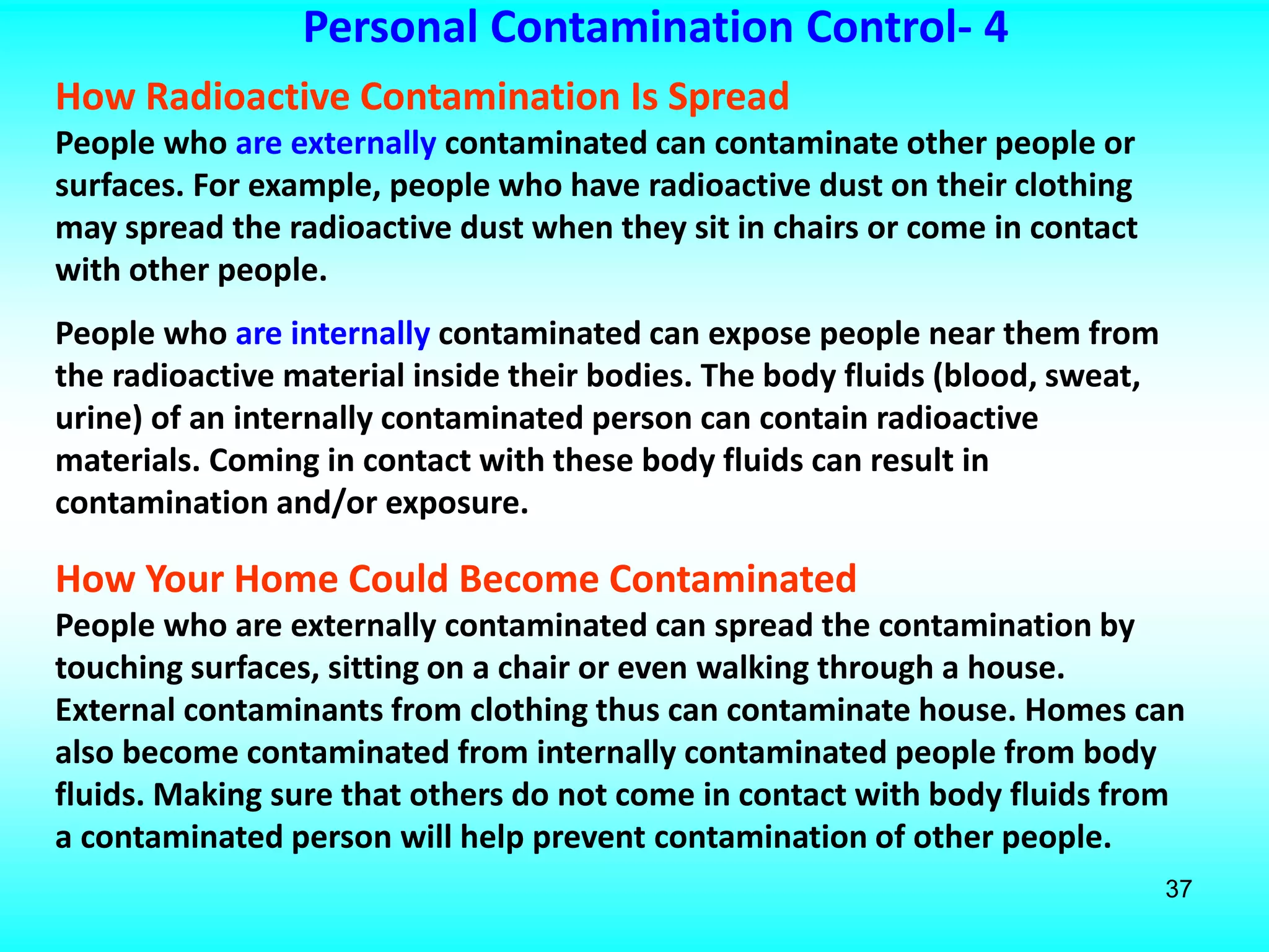 Radioactive Contamination and Procedures of Decontamination | PPT