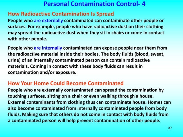 Radioactive Contamination and Procedures of Decontamination | PPT