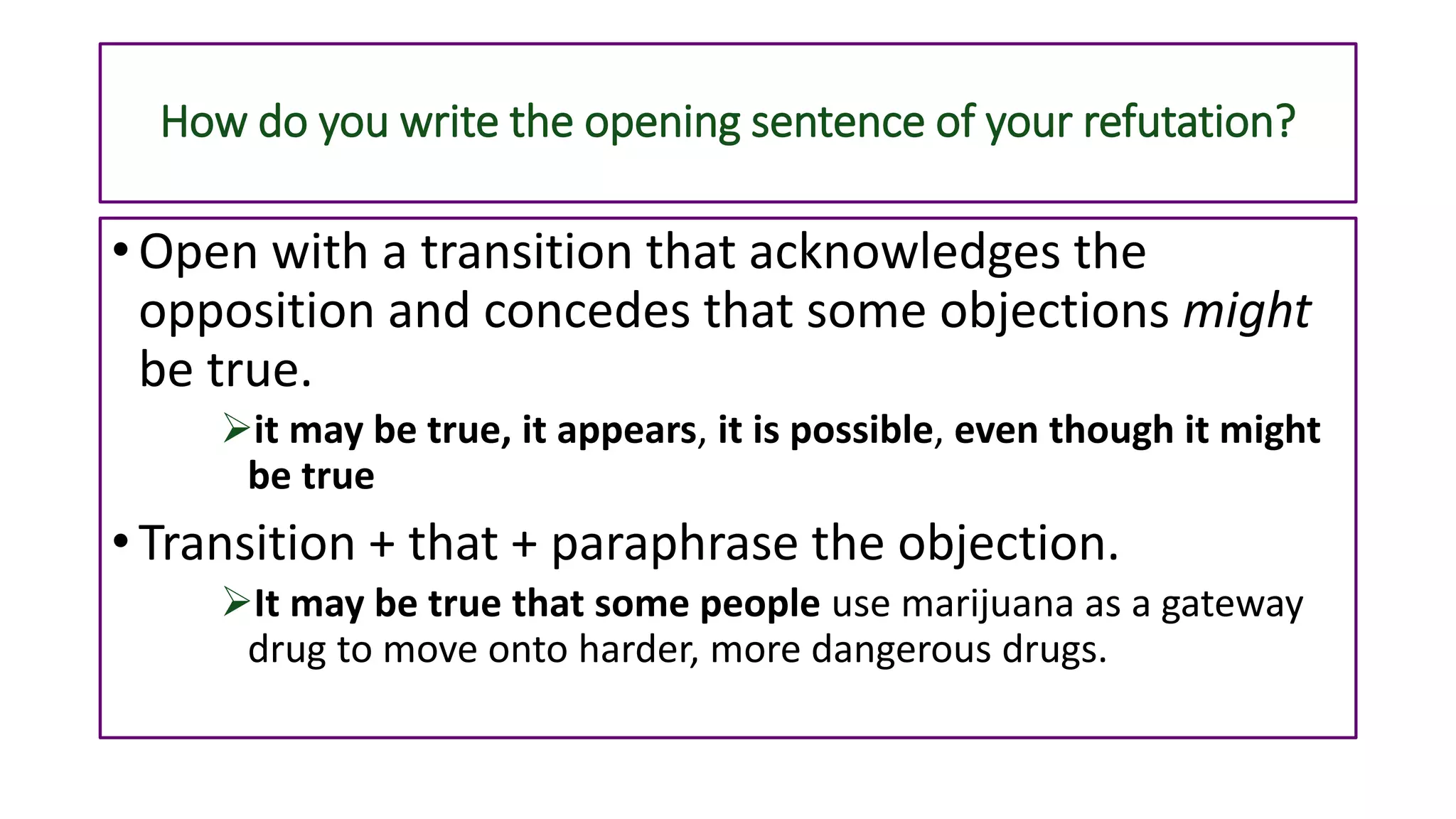 Counterargument and Refutation Paragraphs | PPTX