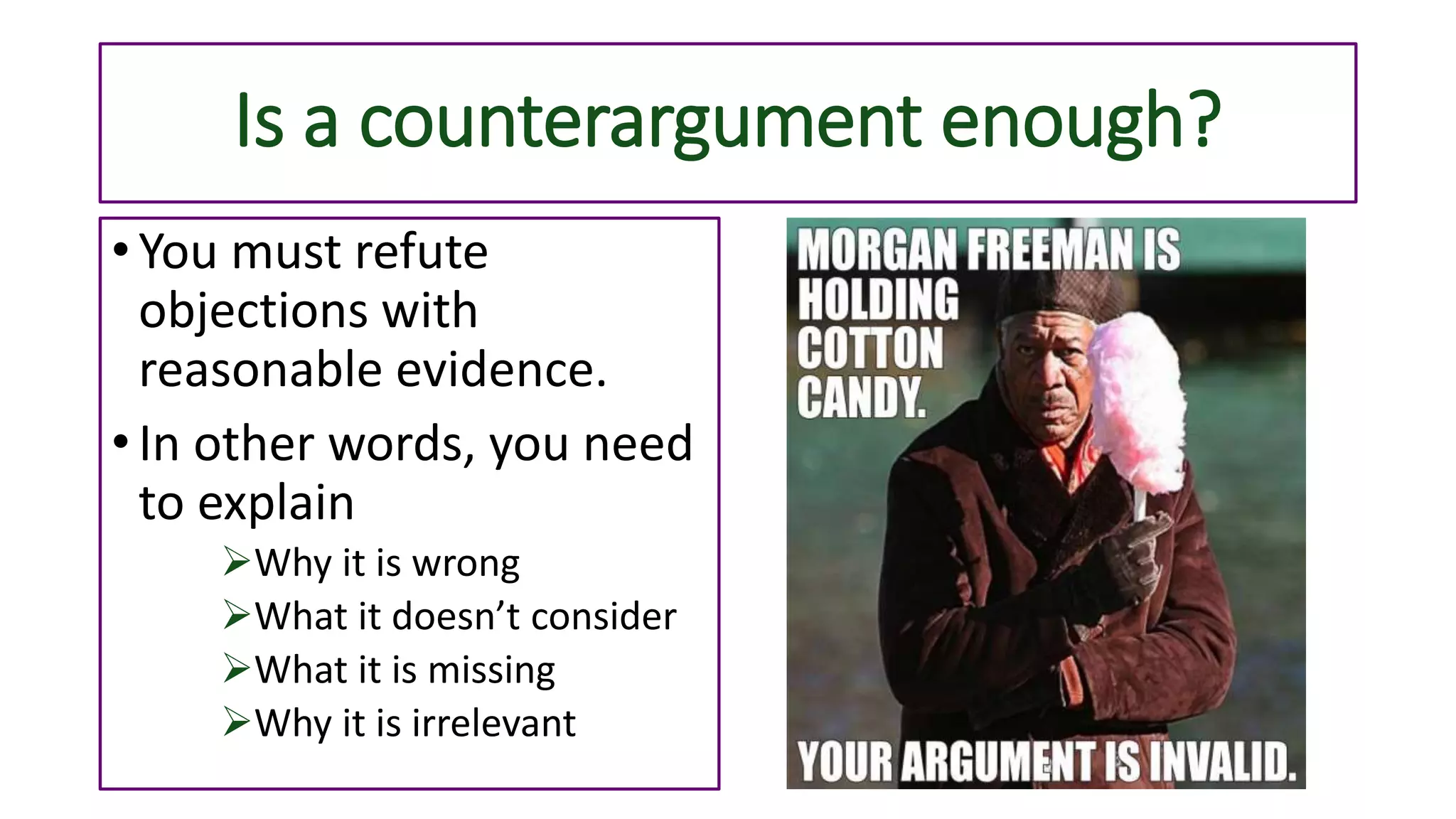 Counterargument and Refutation Paragraphs | PPTX