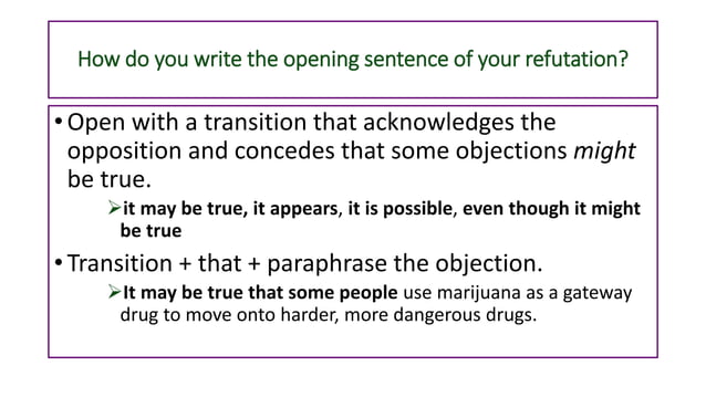 Counterargument and Refutation Paragraphs | PPTX | Illegal Drugs ...