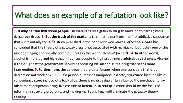 Counterargument and Refutation Paragraphs | PPTX | Illegal Drugs ...