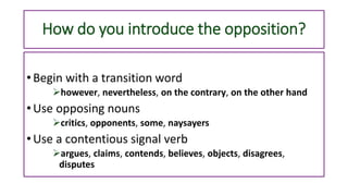 Counterargument and Refutation Paragraphs | PPTX
