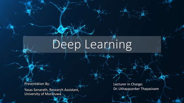 Lecture on Deep Learning | PPTX
