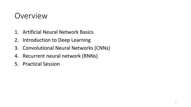 Lecture on Deep Learning | PPTX