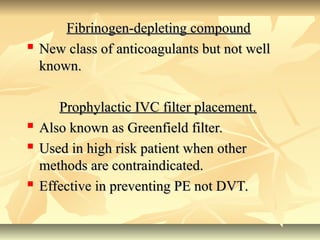 LECTURE - deep vein thrombosis.ppt vein thrombosis | PPT