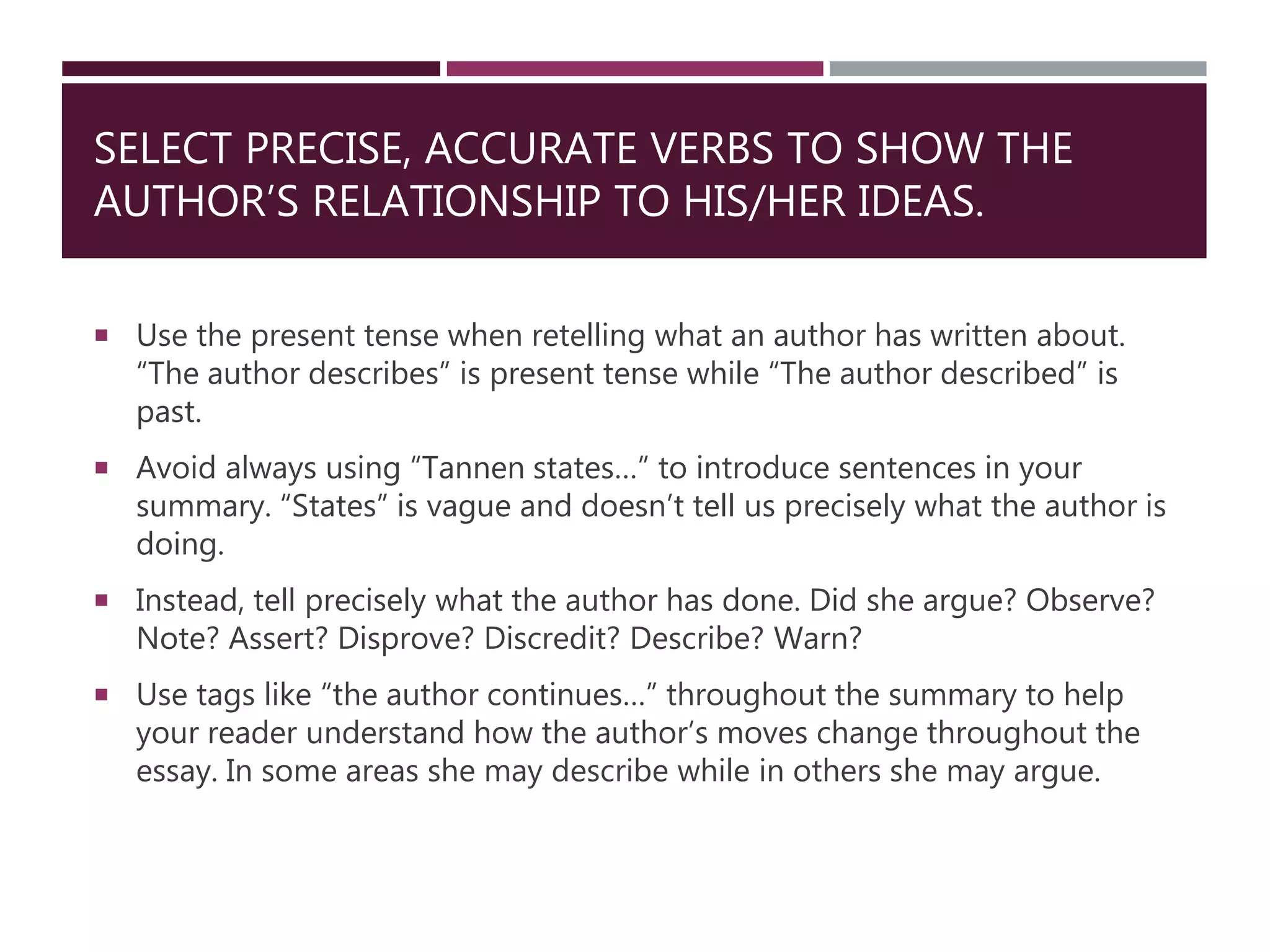 Lecture - Effective Summaries | PPT