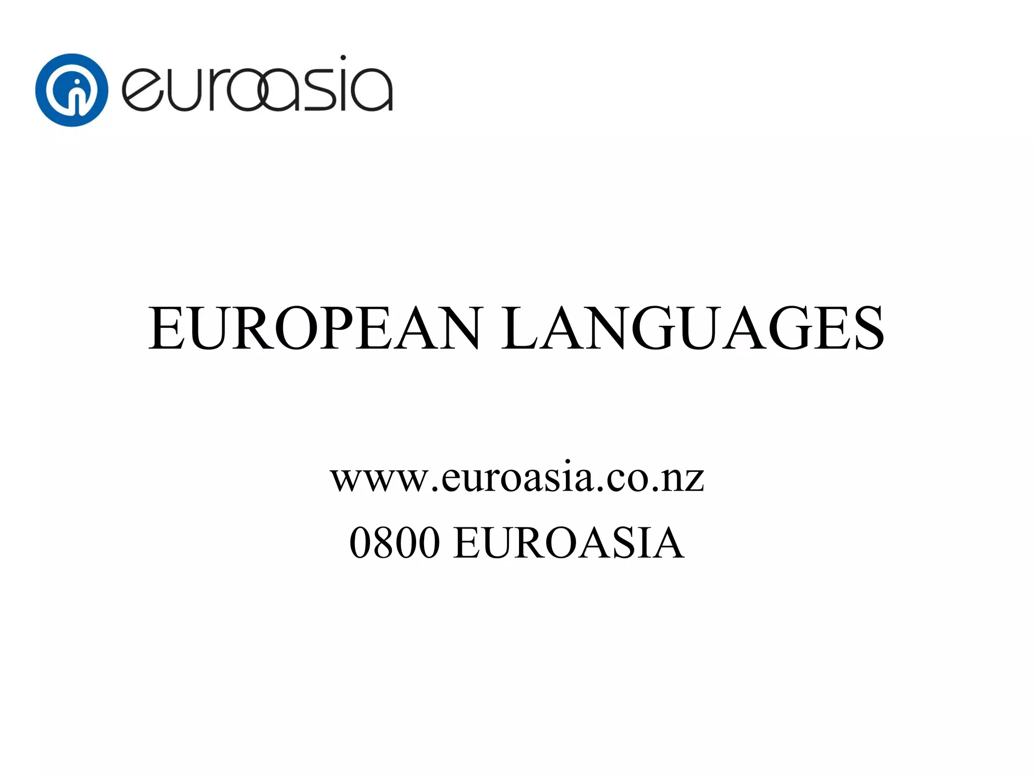 European Languages - history and evolution | PPT