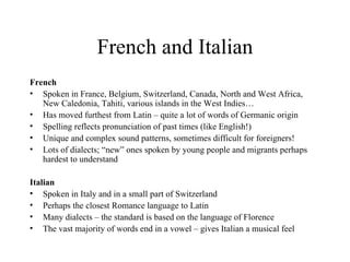 European Languages - history and evolution | PPT