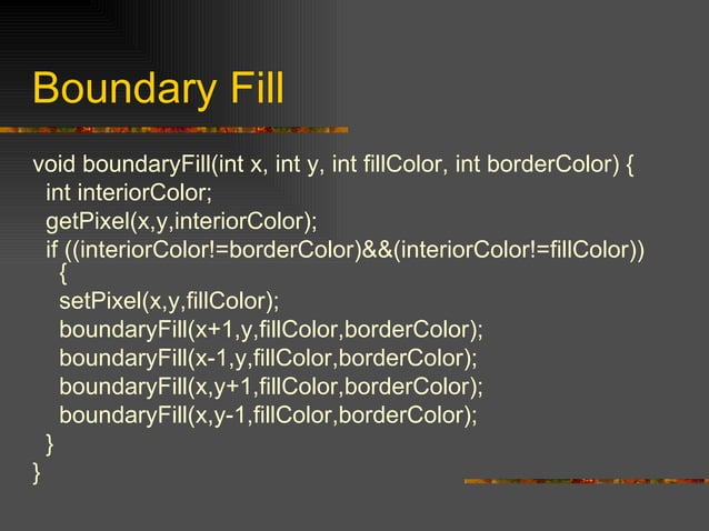 Lecture filling algorithms | PPT