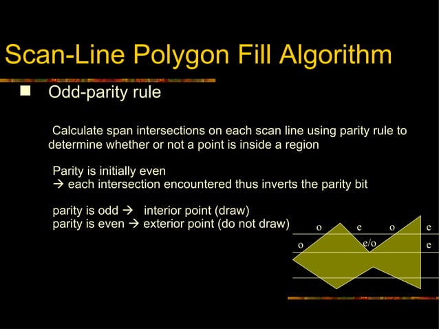 Lecture filling algorithms | PPT