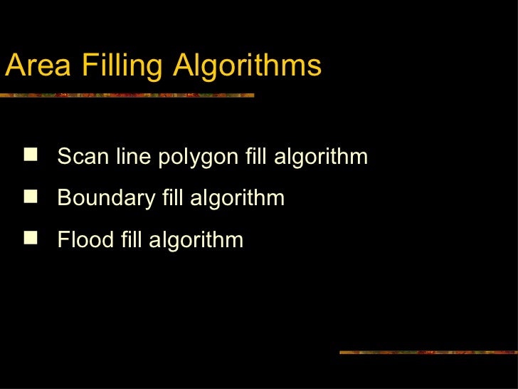 Lecture filling algorithms