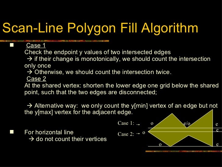 Lecture Filling Algorithms