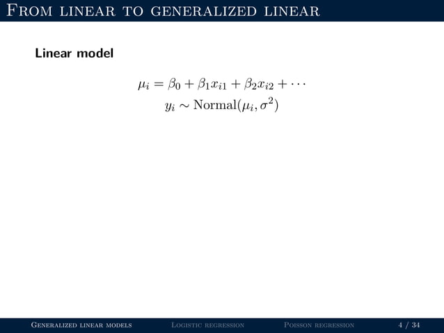 Introduction to Generalized Linear Models | PDF