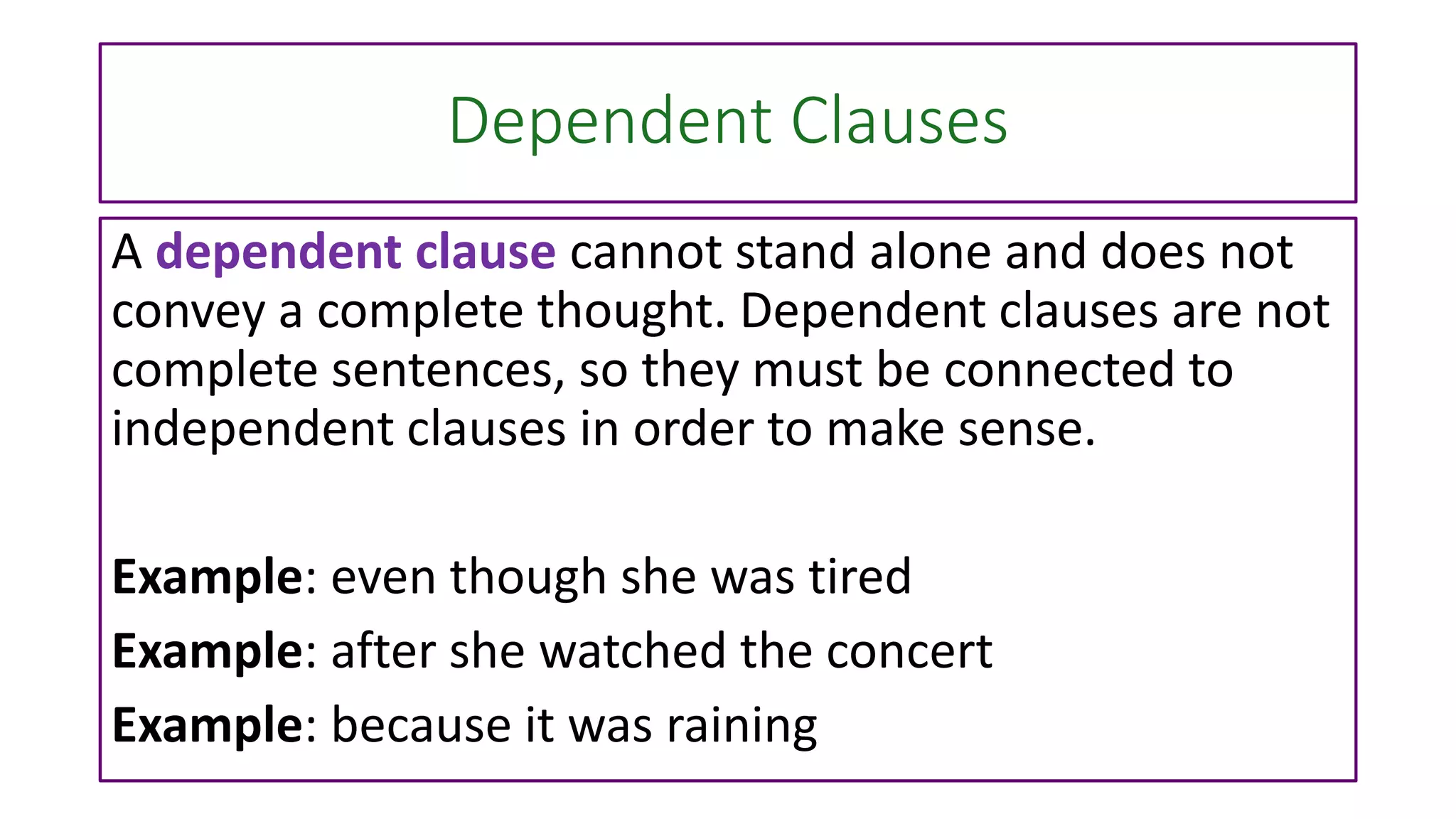 Clauses and Sentences | PPT