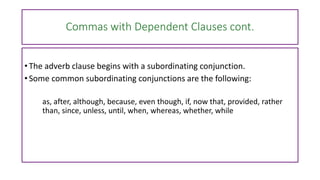 Commas and Semicolons | PPTX