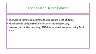 Commas and Semicolons | PPTX