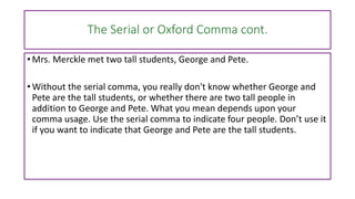 Commas and Semicolons | PPTX