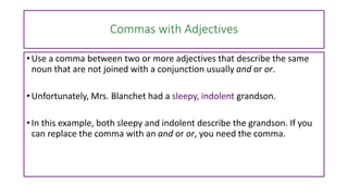 Commas and Semicolons | PPTX