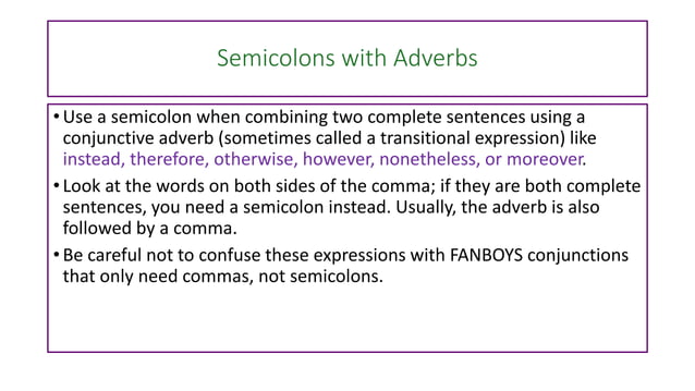 Commas and Semicolons | PPTX