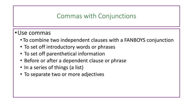Commas and Semicolons | PPTX