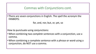 Commas and Semicolons | PPTX
