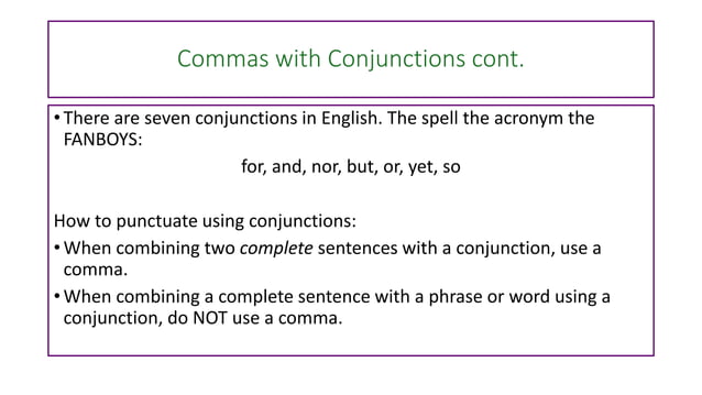 Commas and Semicolons | PPTX