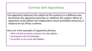 Commas and Semicolons | PPTX