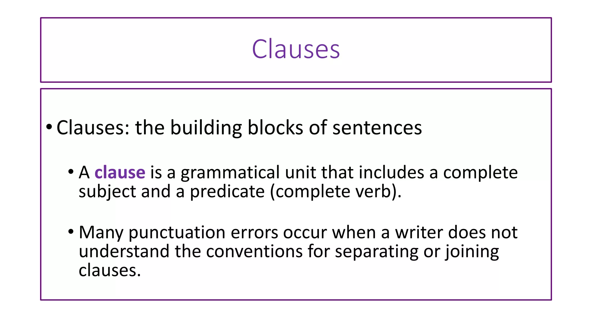 Punctuating Sentences: A Review | PPT