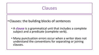 Punctuating Sentences: A Review | PPT