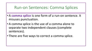 Run-ons and Fragments | PPTX