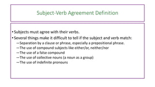 Subject-Verb Agreement | PPT