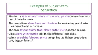 Subject-Verb Agreement | PPT