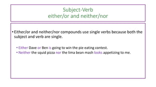 Subject-Verb Agreement | PPTX