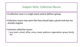Subject-Verb Agreement | PPTX