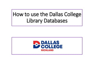 How to use the database Academic Search Complete | PPTX