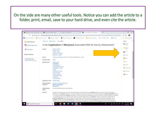 How to use the database Academic Search Complete | PPTX