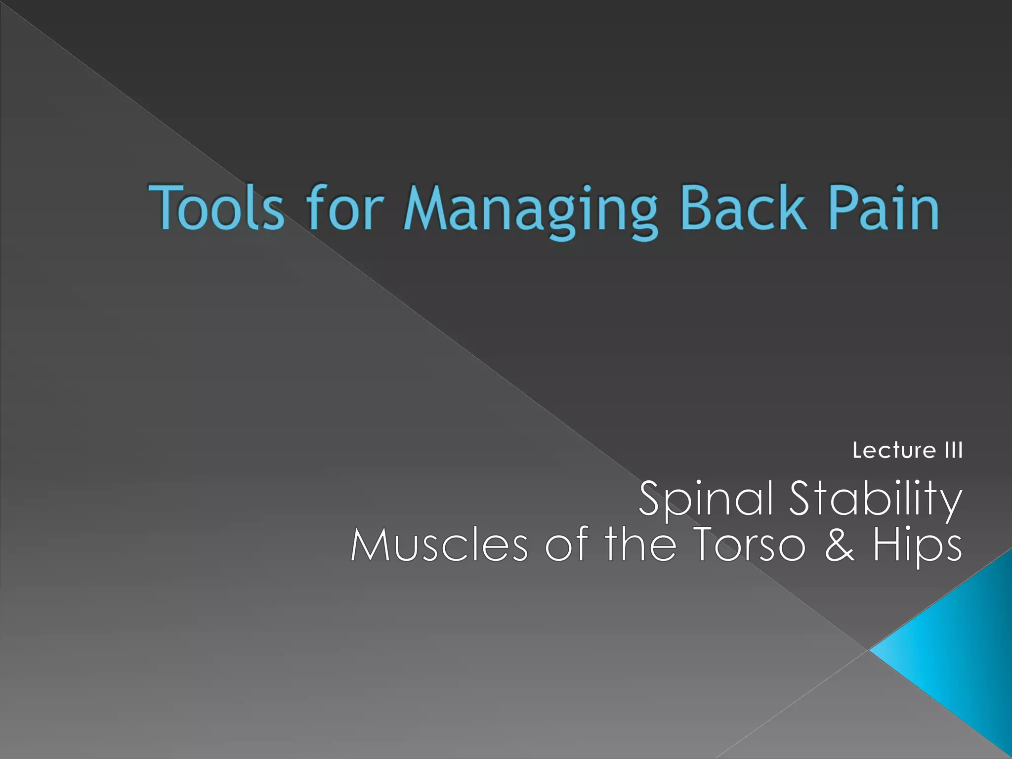 Lecture III Muscle Imbalances | PPTX