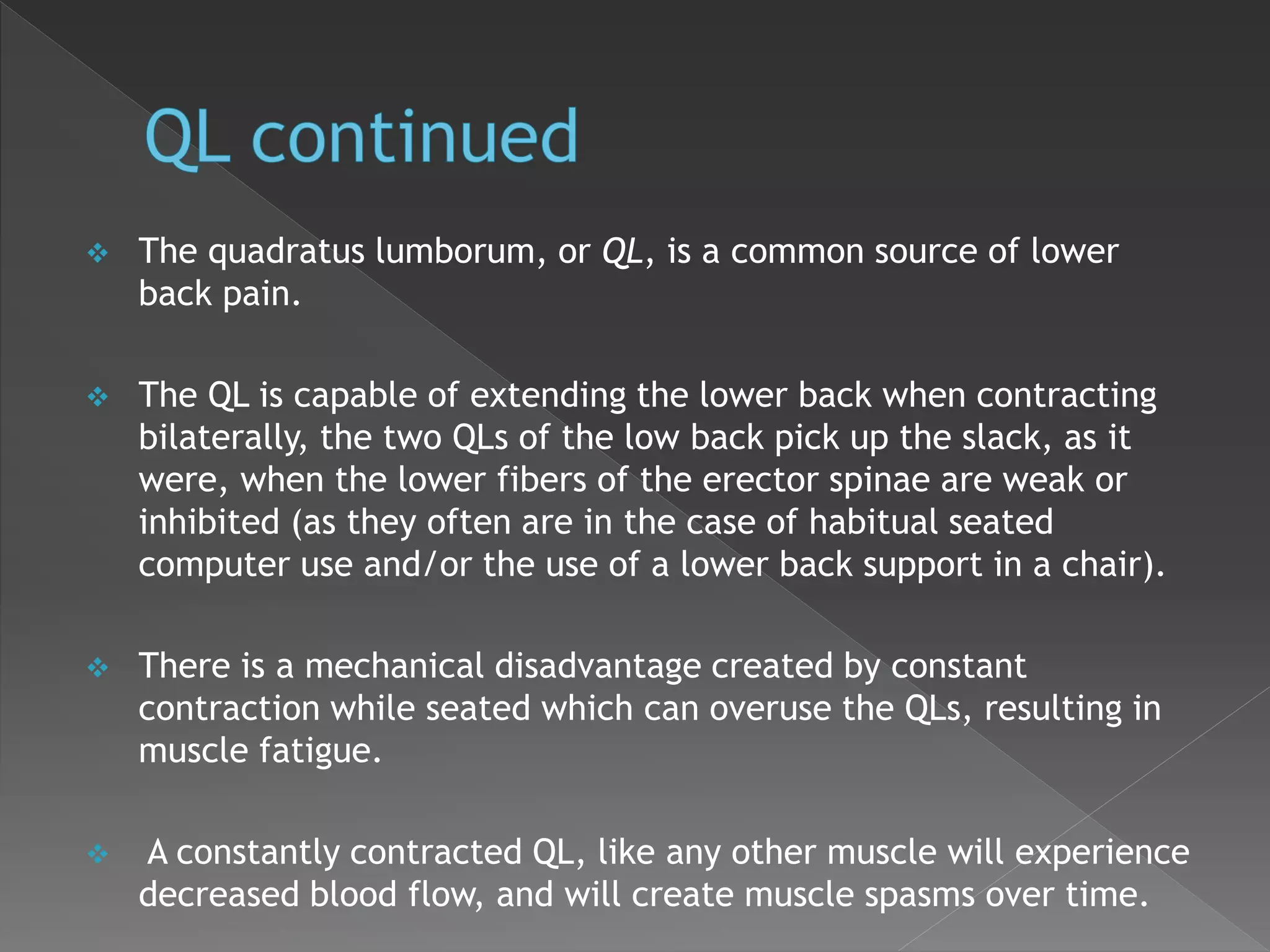 Lecture III Muscle Imbalances | PPTX