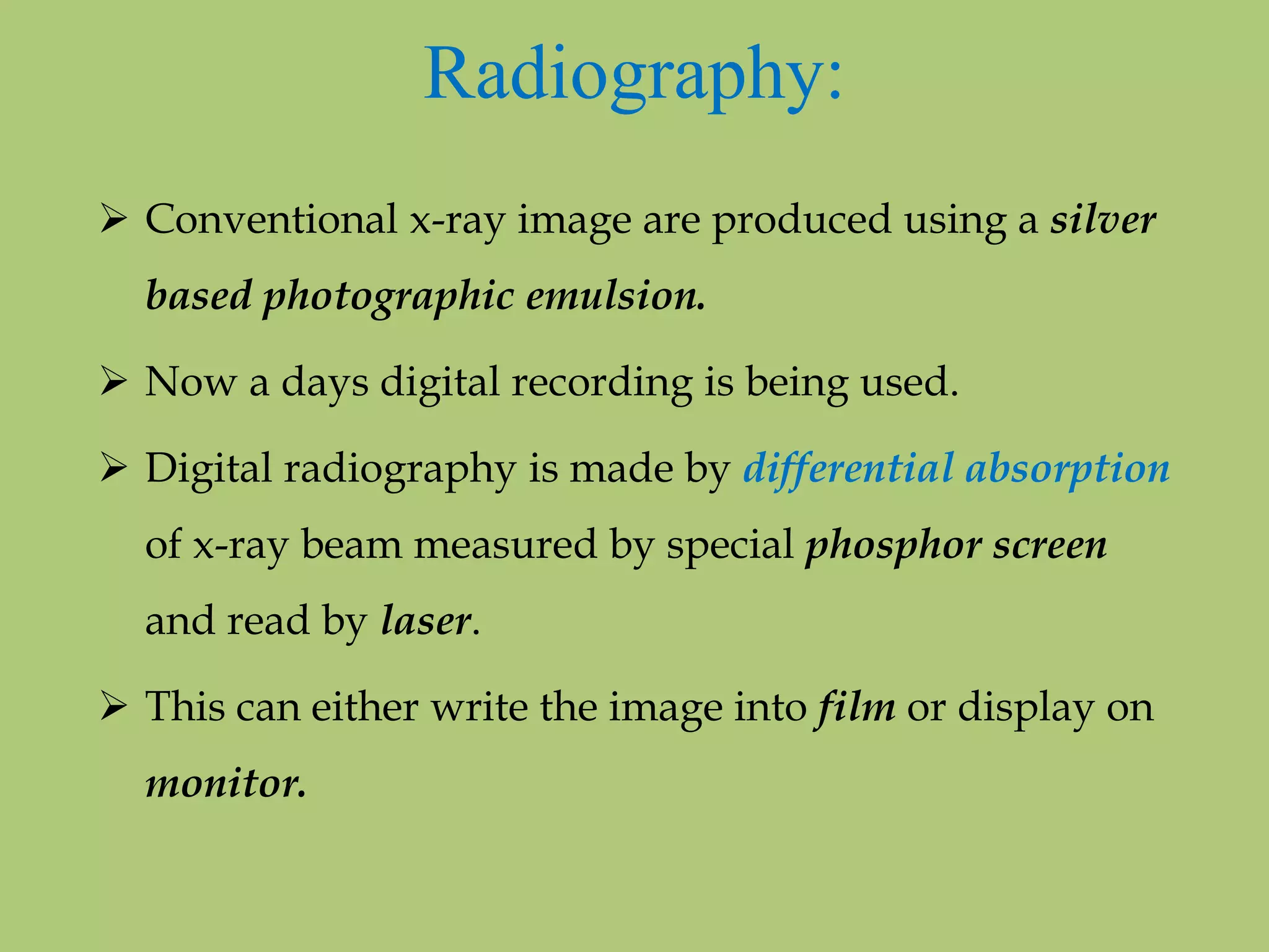 Lecture - 2 MBBS (x-ray modalities) | PPTX