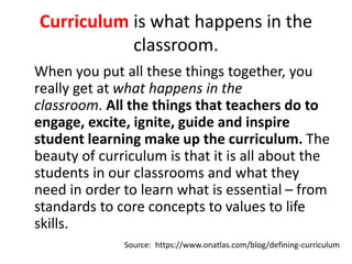 Lecture-Intro about Curriculum and Instruction | PPT