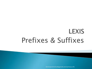 Lecture ix prefix &suffix | PPTX | Educational Assessment | Education