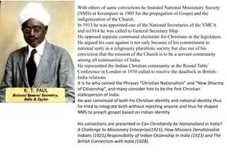 Lecture : K.T Paul (1876-1931) | PPTX