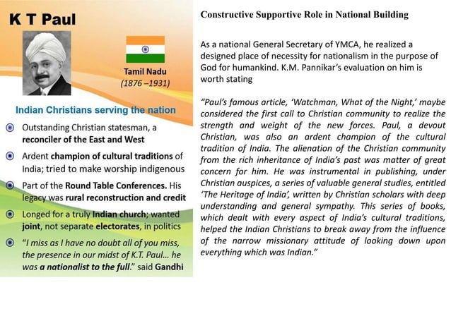 Lecture : K.T Paul (1876-1931) | PPT