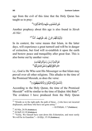 Lecture Lahore - Islam in Comparison with other Religions of India | PDF