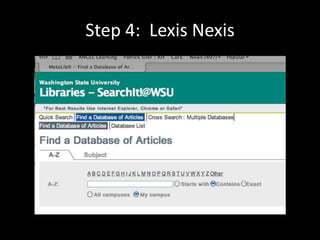 Lecture lexis nexis | PPTX